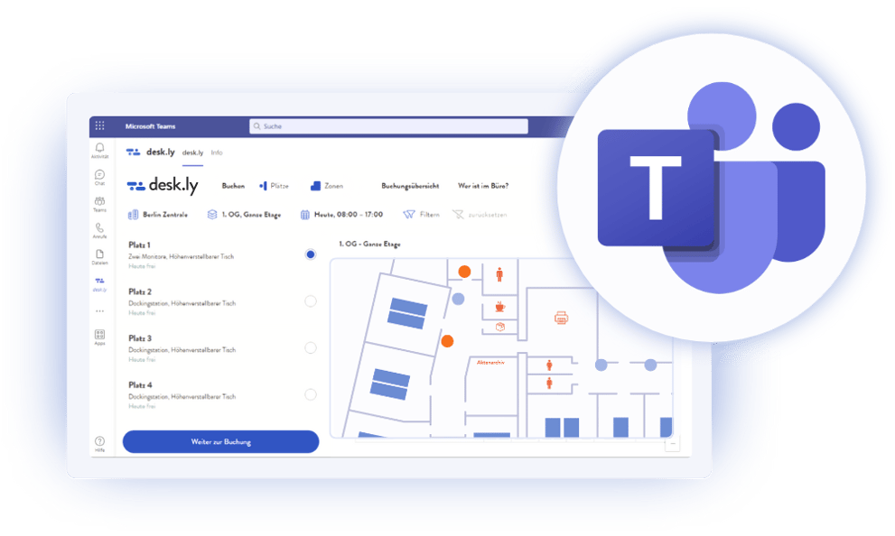 Arbeitsplatz Buchungssystem & App | desk.ly