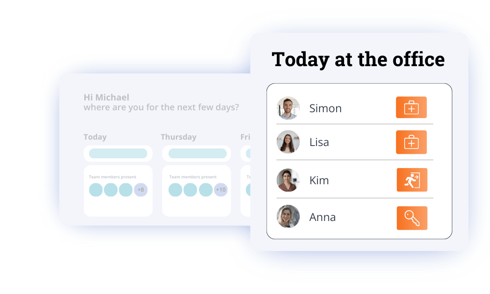 Display office attendance | desk.ly